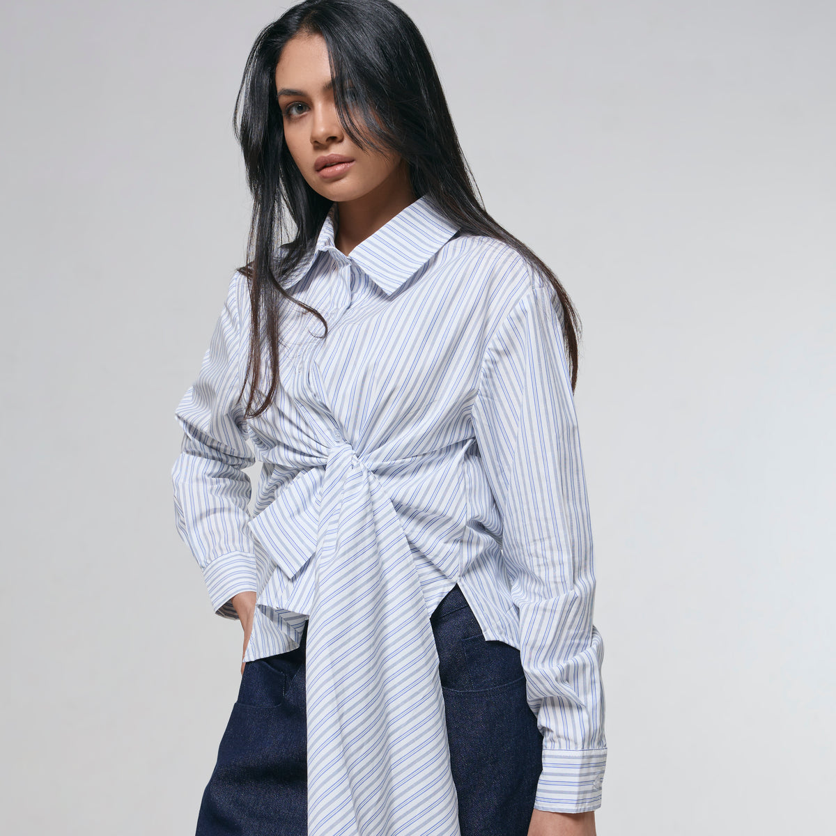 Ruya Plaid Knot Shirt – SalikaStudio